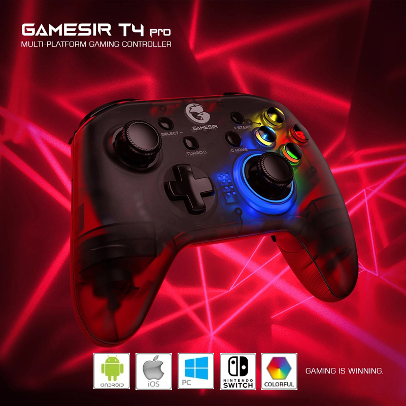 จอย คอนโทรลเลอร์ จอยสติ๊กGameSir T4 Pro Bluetooth 2.4 GHz Wireless Game ...