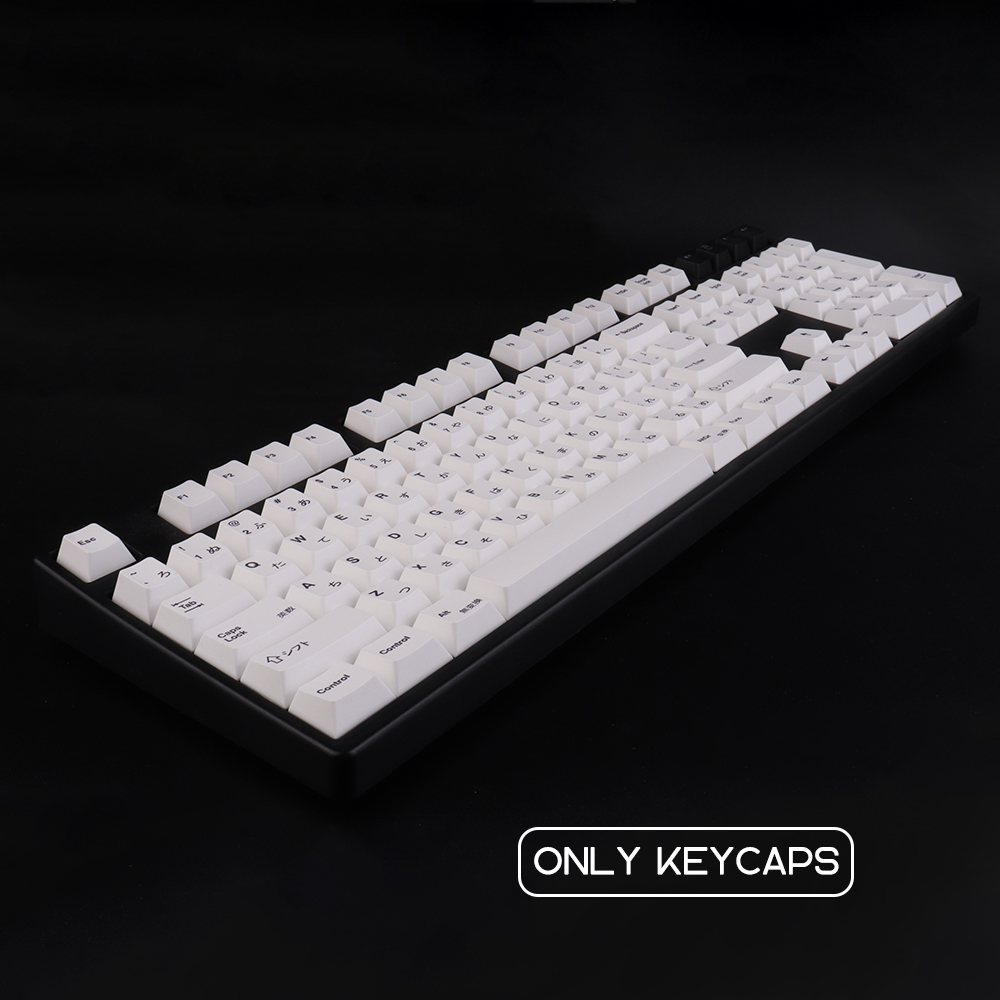 PBT Keycap 139 Key Cherry Profile DYE-SUB Sushi Tai Chi Black White ...