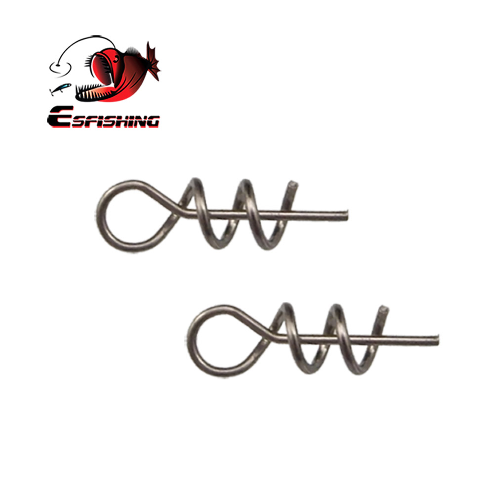 ESFISHING 50PCS Fishing Hook Connector Soft Bait Spring Centering Pins ...