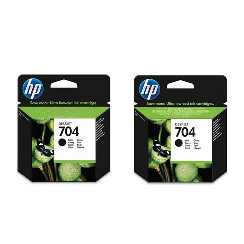 HP 704 CN692AA Ink Cartridge 2 Pcs. (Black)HP DESKJETADVANTAGE2010/2060 ...