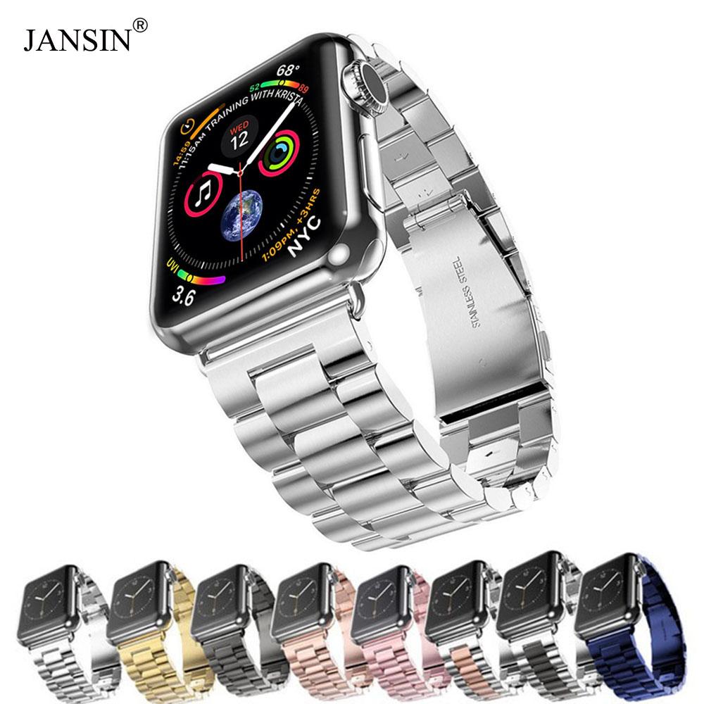 JANSIN Luxury Stainless Steel Metal Band Strap For Apple Watch 5 44mm ...