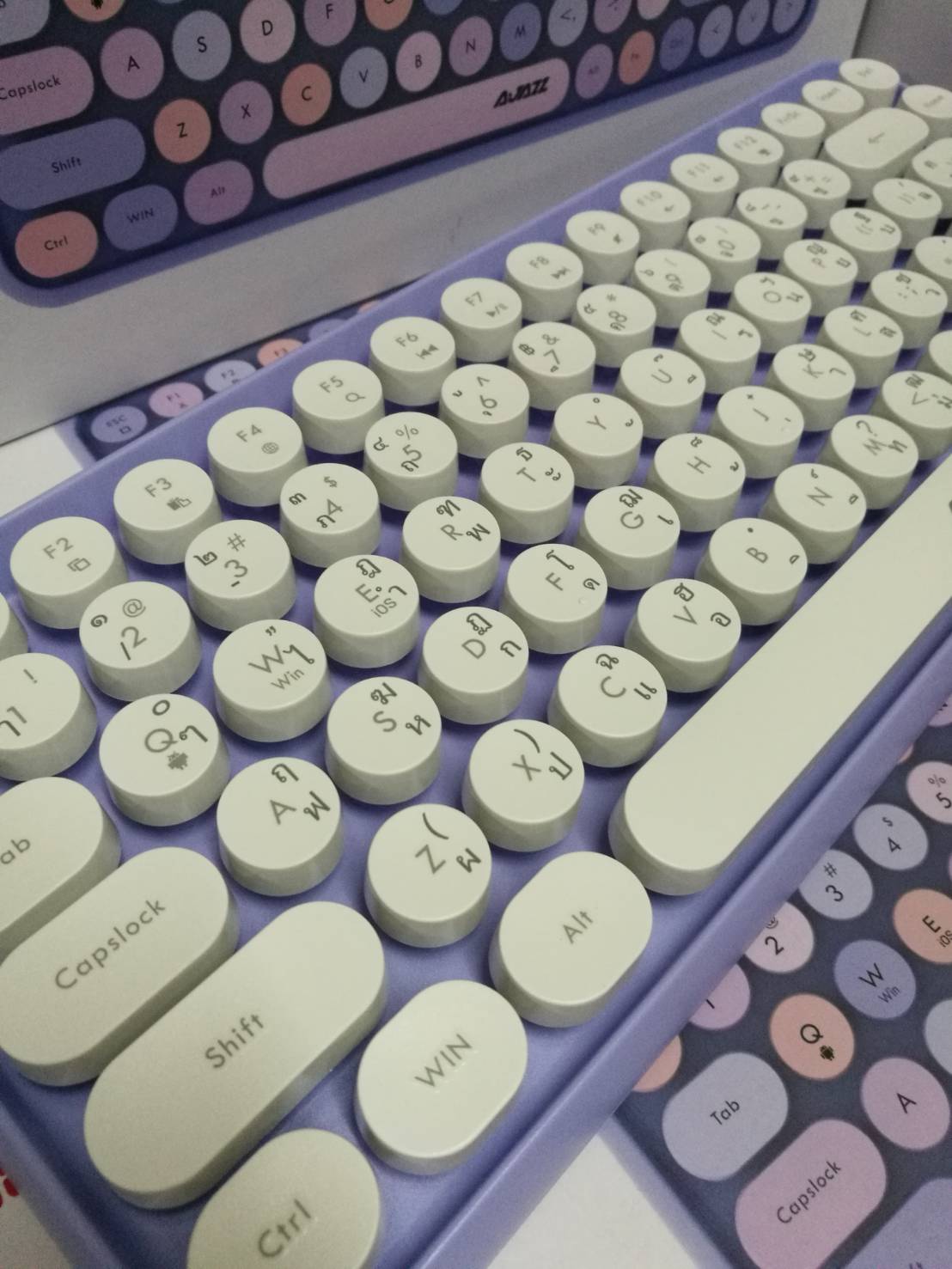 คีย์บอร์ดบลูทูธไร้สาย Ajazz 308i Bluetooth Keyboard American Broadcom 3 ...