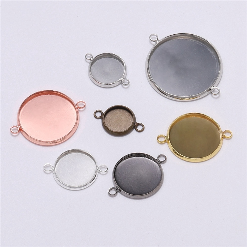 10 20Pcs/Lot 10 25mm Cabochon Base Tray Bezels Bracelet DIY Accessories ...