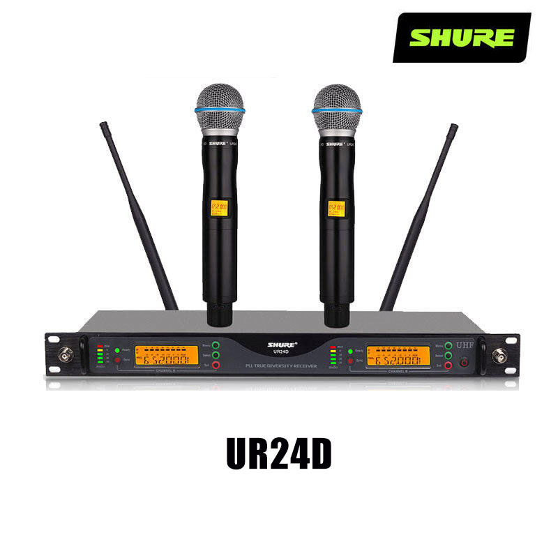 SHURE UR24D เทรนด์ใหม่ ไมโครโฟนลอยไมโครโฟนคู่ไมโครโฟนไร้สายรับระยะ ...