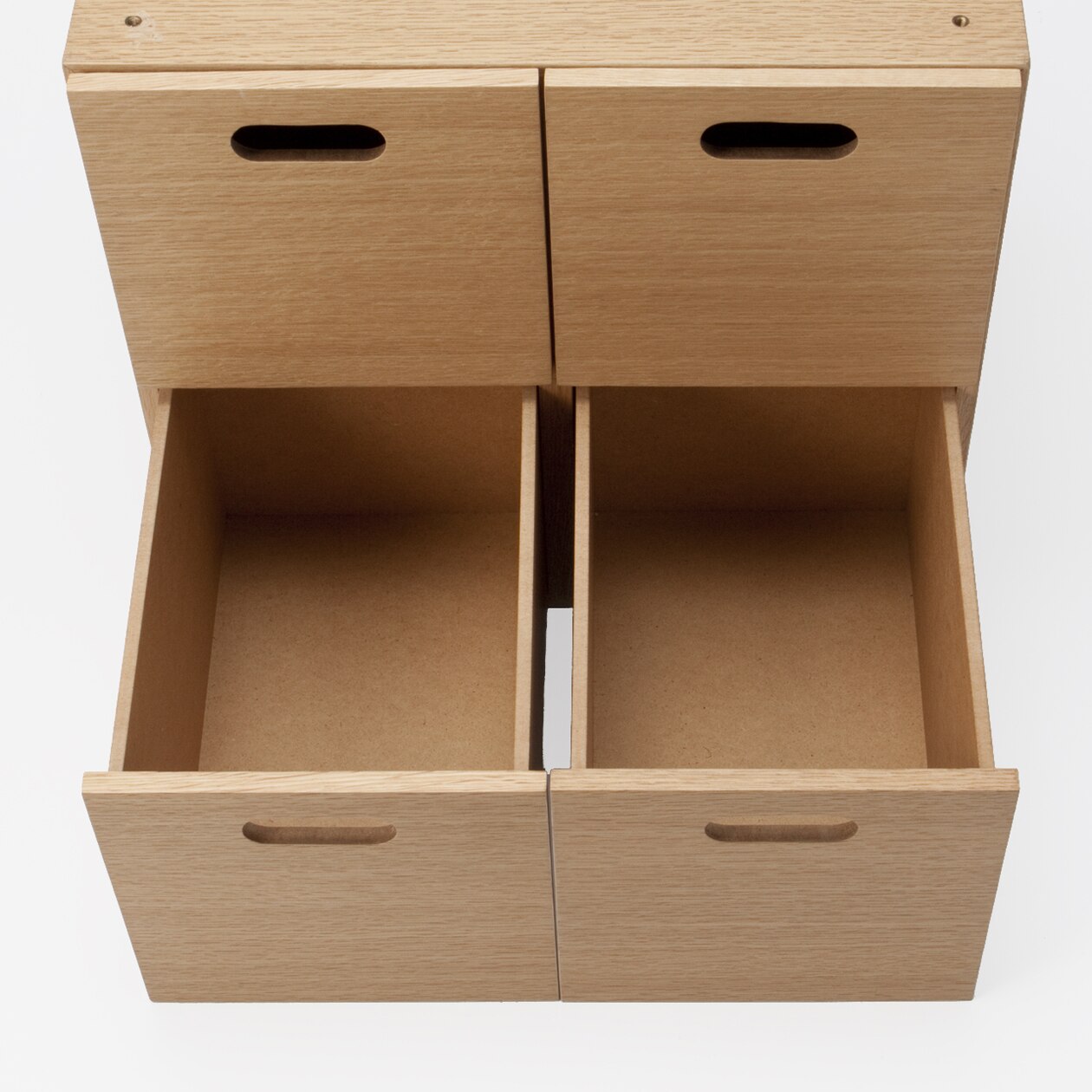 มูจิ กล่องลิ้นชัก - MUJI Stacking Chest Drawer 4 Row (Oak Veneer) W37 x ...