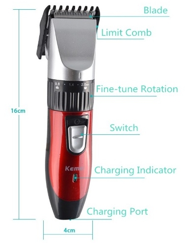 ปัตตาเลี่ยนตัดผม Kemei รุ่น Km-731 km731 ปัตตาเลี่ยนตัดผมไฟฟ้าแบบชาร์จ ...