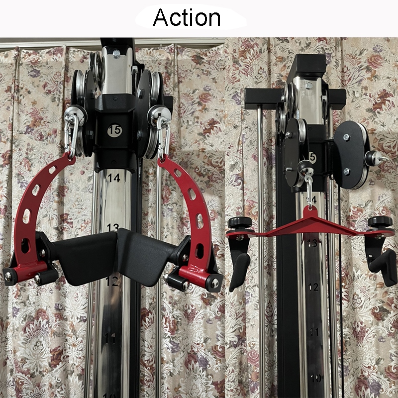 Adjustable Fitness Grips Lat Pull Down Bar Biceps Triceps Back Blaster ...