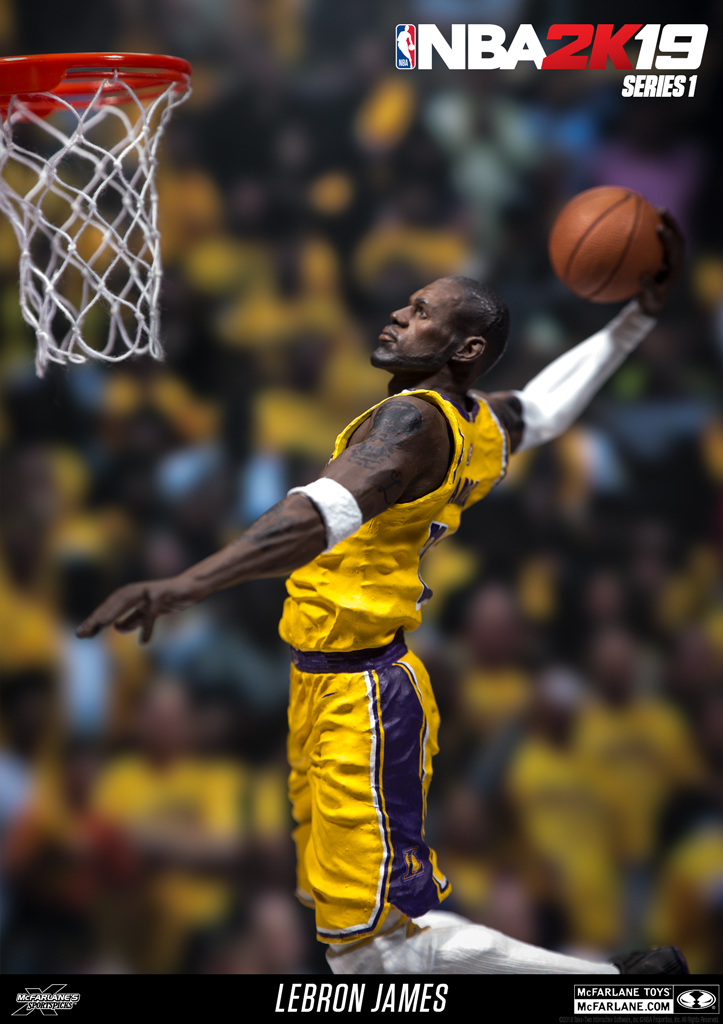Model โมเดล ของแท้ 100% NBA 2K19 McFarlane นักบาส Lebron James เลอบรอน ...