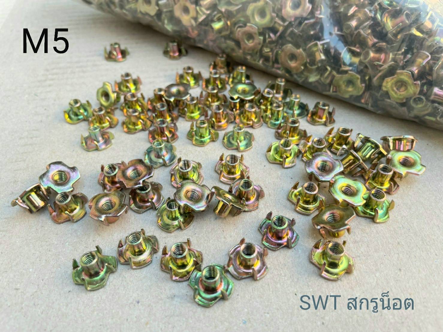 ทีนัด T-NUT M6 (ราคาต่อแพ็คจำนวน 100 ตัว) M6 เบอร์ 10 เกลียว 1.0mm ตัวเมียเหมาะกับงานไม้ ฝังหน้า ...