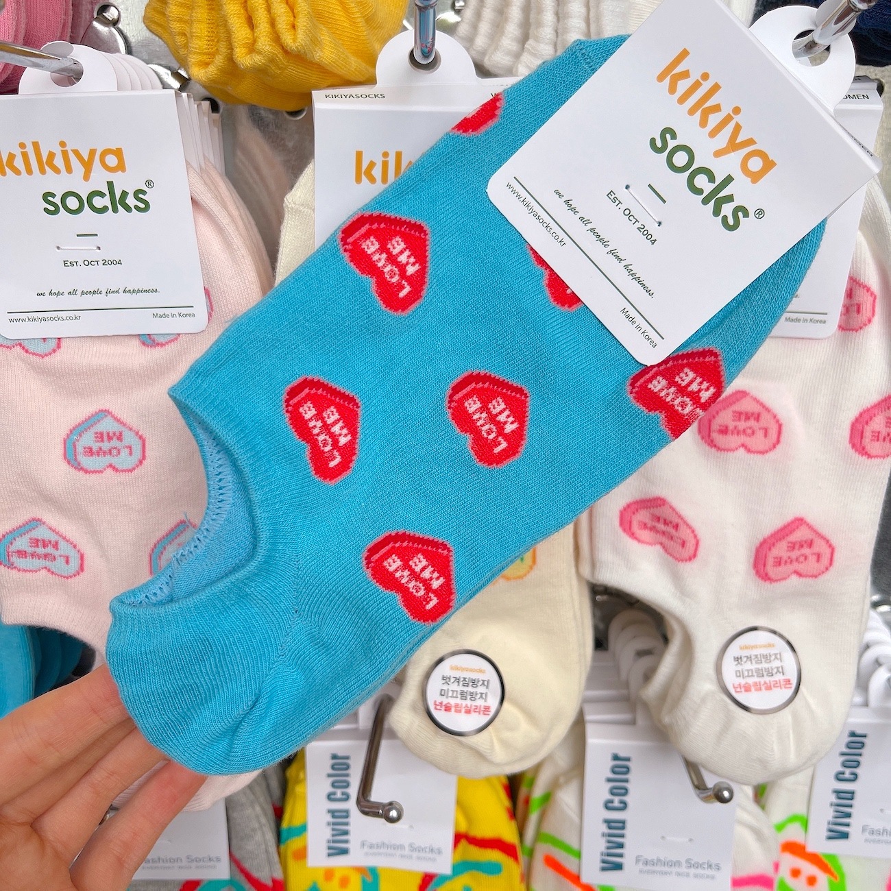 KIKIYA Socks ถุงเท้า ข้อสั้น ถุงเท้ารูปหัวใจ ผ้า cotton นิ่ม Made in ...