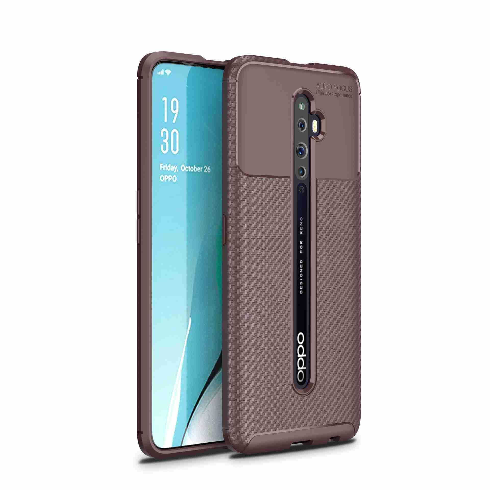 Maxlaber Case For Oppo Reno 2F Premium Carbon Fiber Grain Anti ...