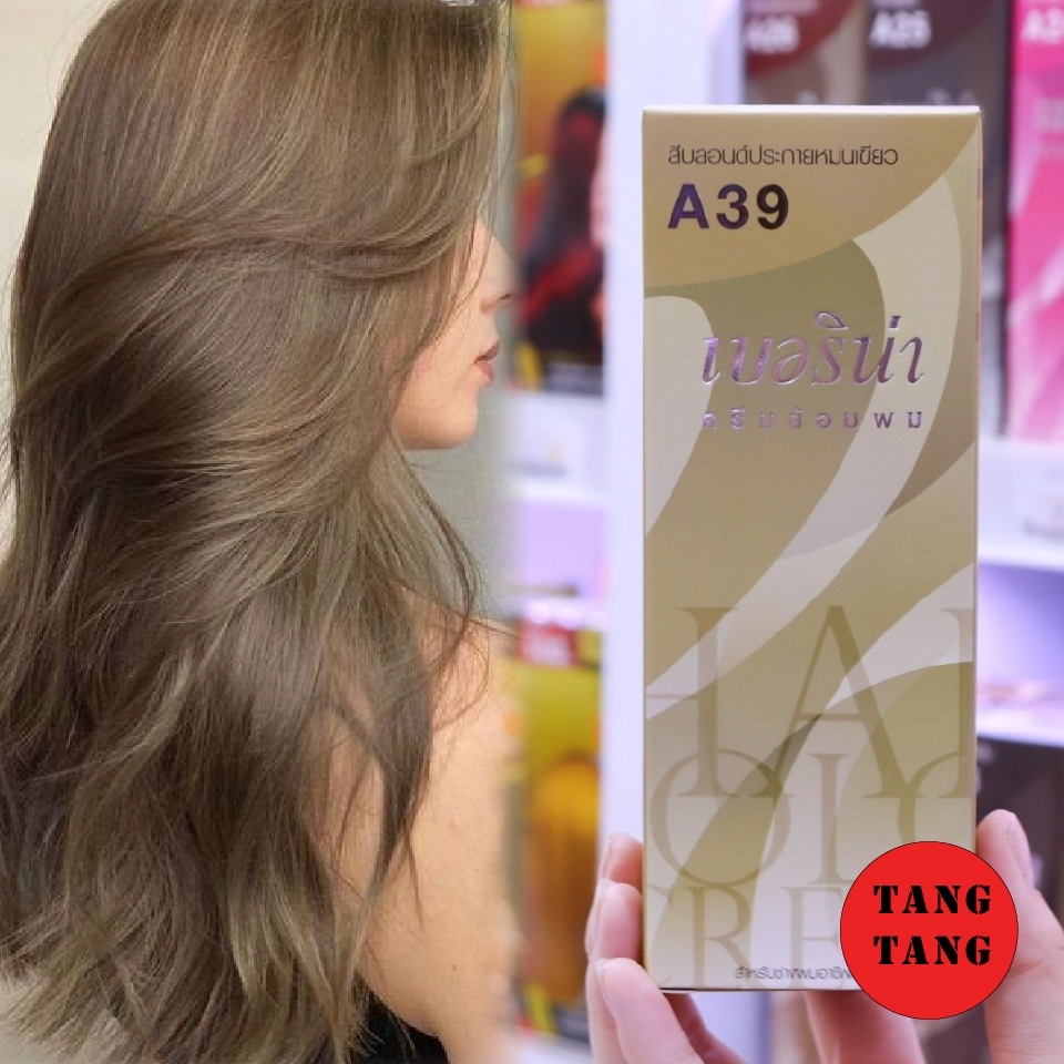 Berina Hair Color A39 สีบลอนด์ประกายหม่นเขียว สีผมเบอริน่า เปล่งประกาย ...