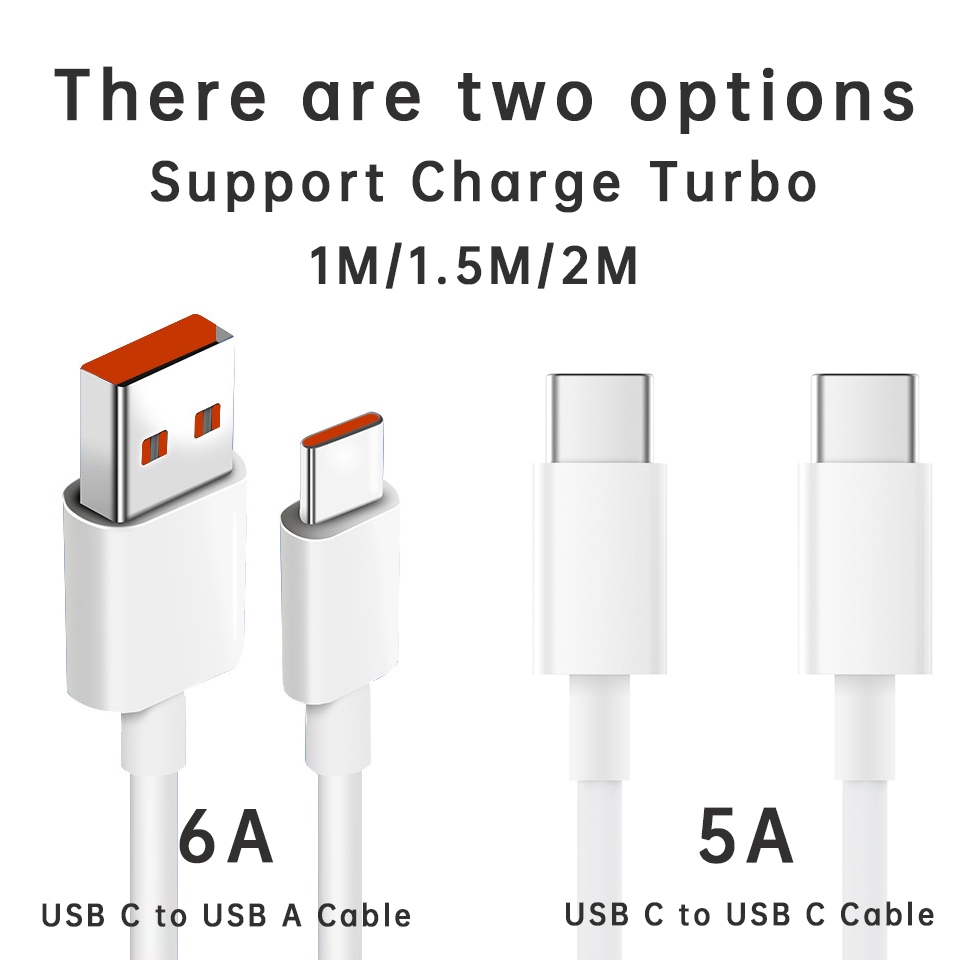 Xiaomi Original Turbo Charger Cable 33w Fast Charging 6A For Mi 10T 10 ...