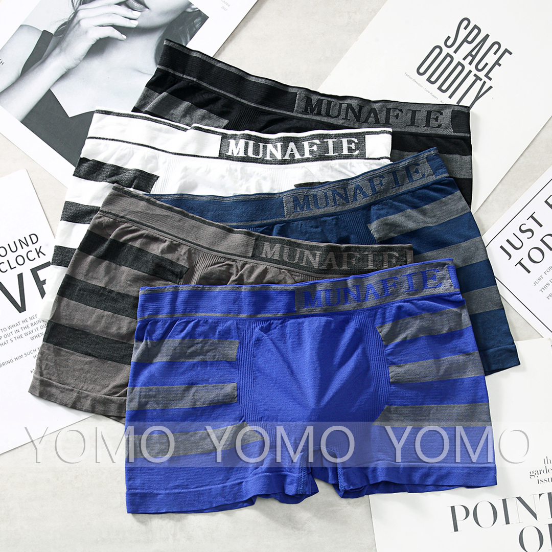 YOMO (5 ชิ้น) กางเกงในชาย Boxer ชุดชั้นในผู้ชาย กางเกง กางเกงขาสั้น กางเกงในชาย มูนาฟี่ วันไซส์ ...