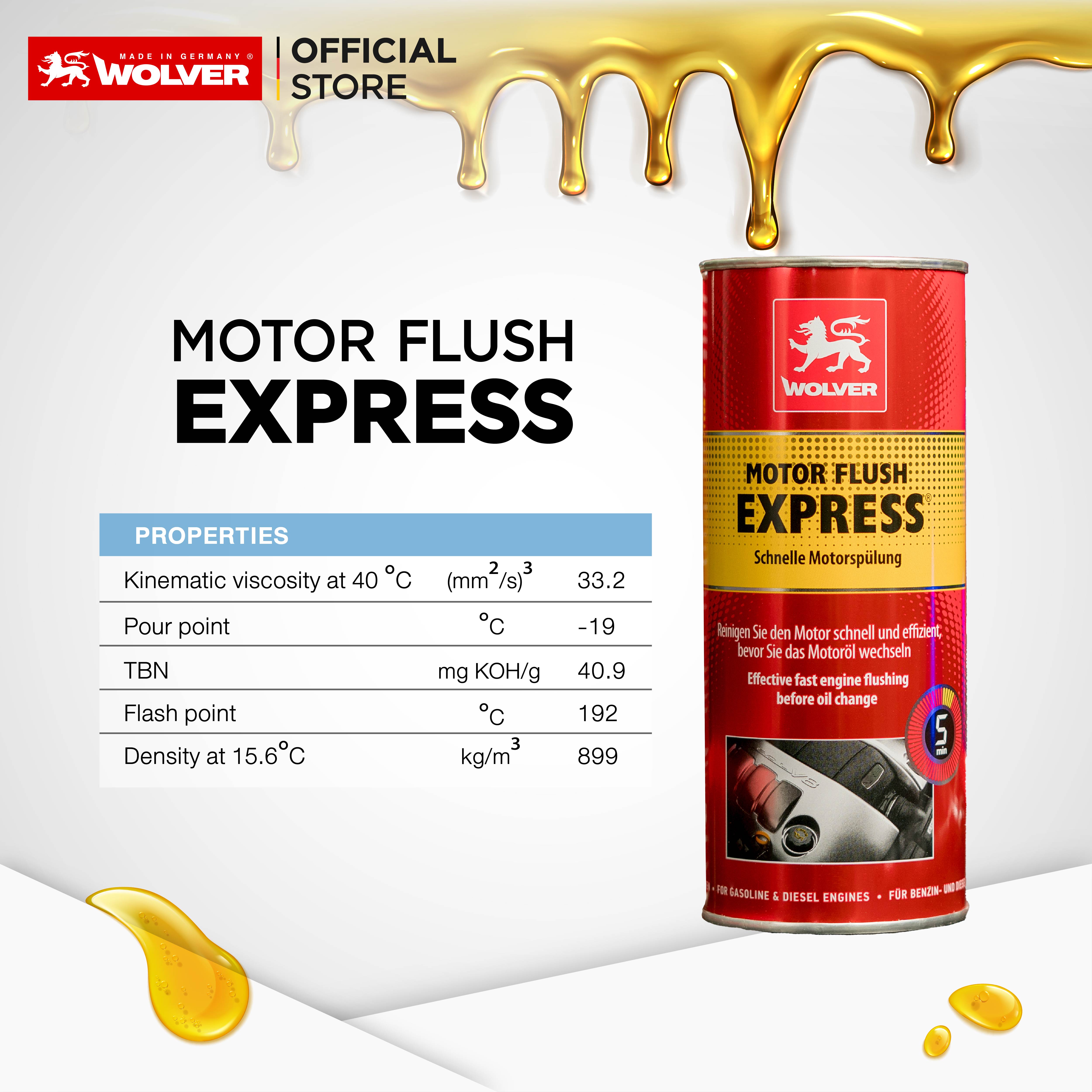 WOLVER MOTOR FLUSH EXPRESS 350 ML (น้ำยาทำความสะอาดเครื่องยนต์ ...