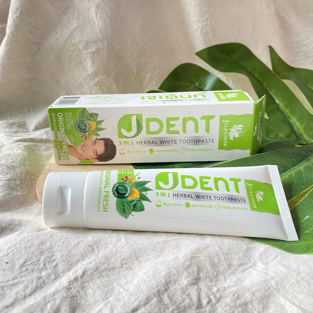 buyme อุปกรณ์ทำความสะอาด JDENT 3IN1 Herbal White Toothpaste ยาสีฟัน ...