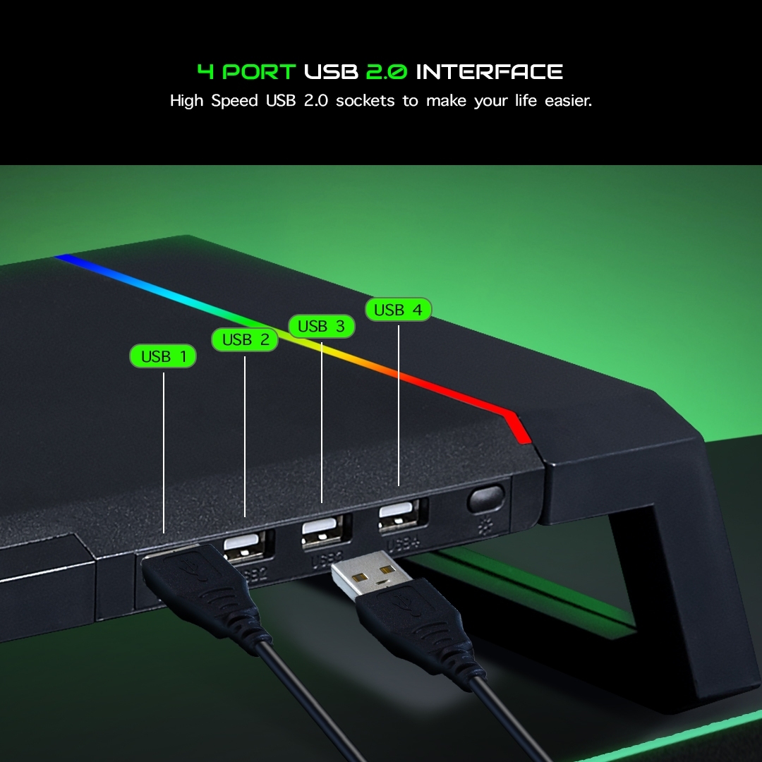 แท่นวางจอมอนิเตอร์ Moniter Stand EGA TYPE MS1 RGB Lighting มีให้เลือก 2 ...