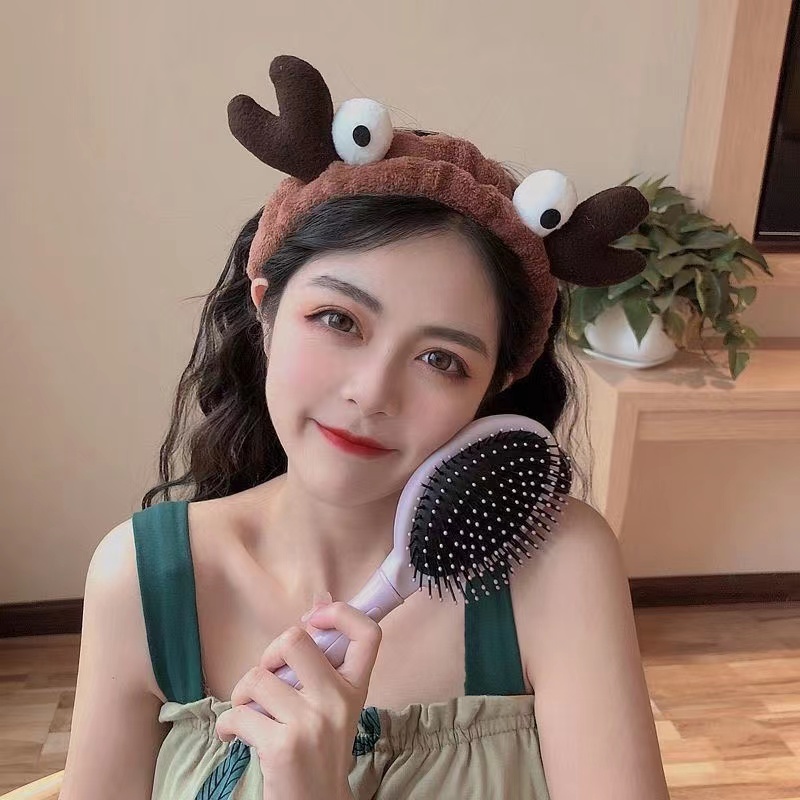 Korean version funny sausage mouth cartoon hairband ins cute girl ...