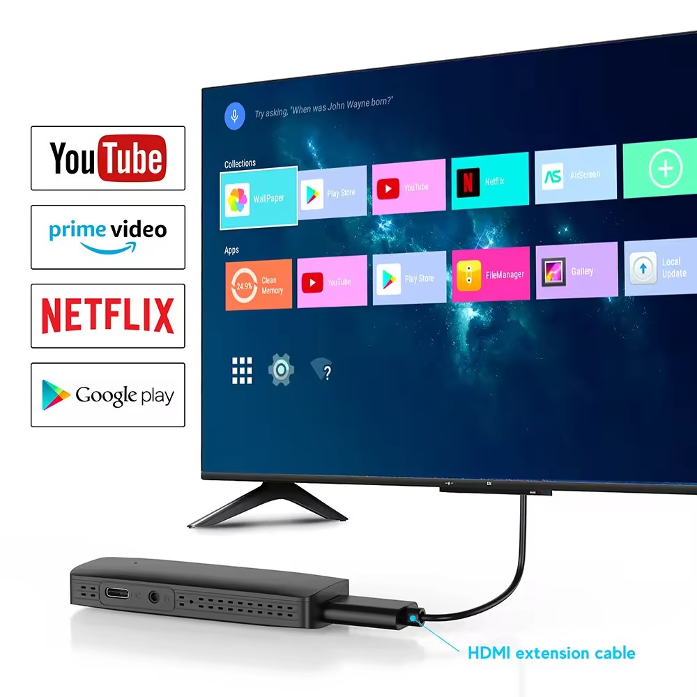 TV Stick 4K แอนดรอยด์ทีวีสติ๊ก Android TV 11.0 พร้อมแอพ netlfix youtube ...
