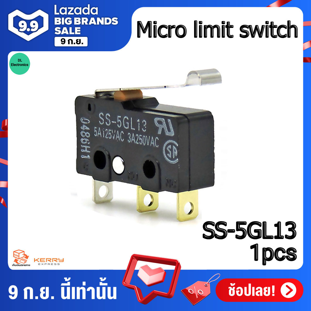 Microswitch ไมโครสวิตช์ SS-5 SS-5GL SS-5GL2 SS-5GL13 Omron Micro Switch 5A125VAC 3A250VAC ...