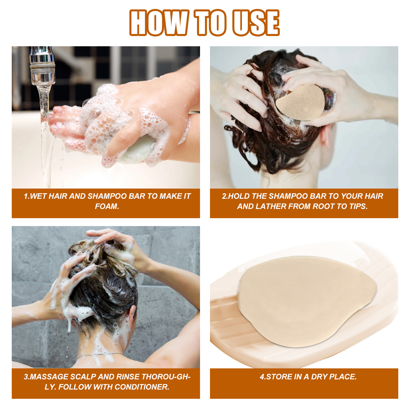 【COD】Honey Shampoo Bar Safe Nourishing Smoothing Hair Soap สำหรับผมทำสี ...