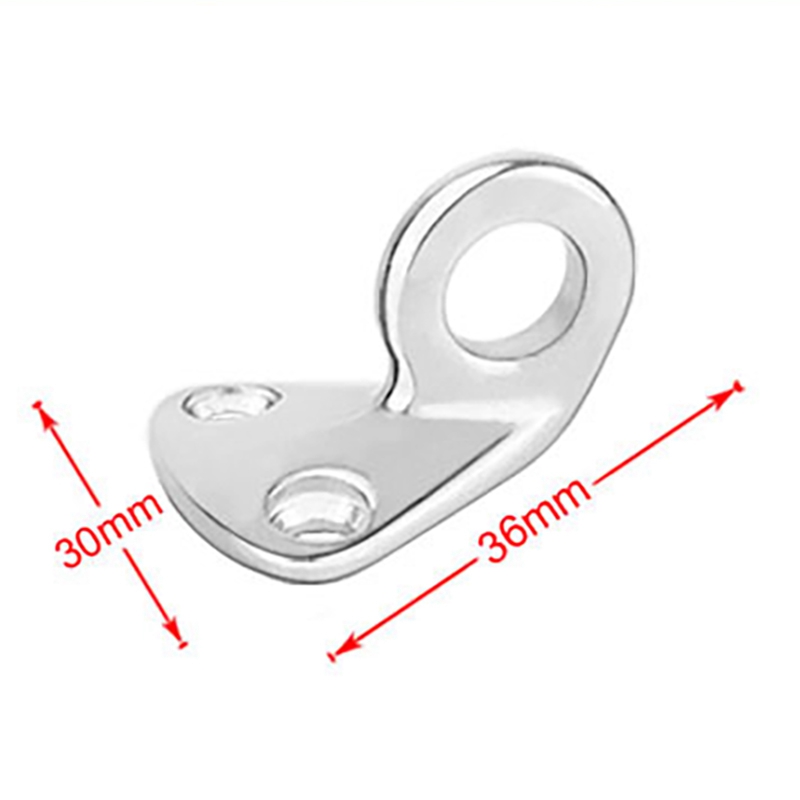 2PCS Stainless Steel 316 Pad Eye Fender Fending Hook Rope Boat Sail Tug ...