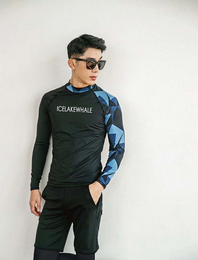 SexyBeach(M-3XL) SB166 ชุดว่ายน้ำเซ็ทคู่ชาย-หญิง แขนยาวขายาว สีดำ กันแดด ชุดดำน้ำ ชุดว่ายน้ำ ...