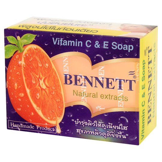 (1ก้อนส้ม) Bennett Vitamin C E Soap เบนเนท สบู่ วิตามิน อี สูตร เพิ่ม ...