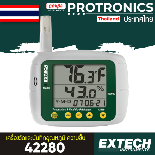 EXTECH เครื่องวัดอุณหภูมิ ความชื้น Temperature Humidity Datalogger รุ่น ...