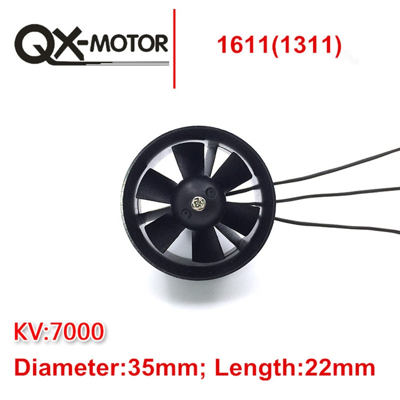 QX MOTOR DIY EDF Ducted Airplane Fan 30mm /50mm/ 55mm / 64mm / 70mm / 90mm with Brushless Motor ...