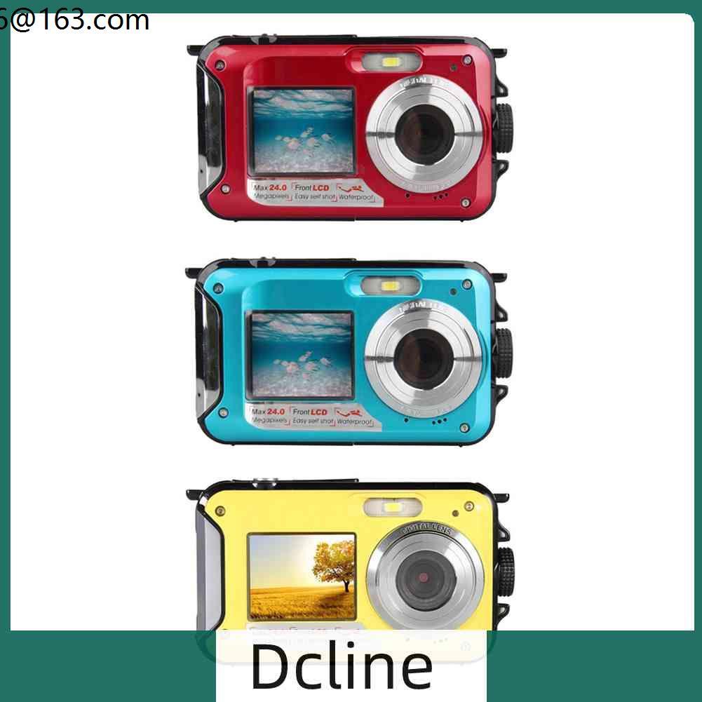 Dcline กล้องบันทึกวิดีโอดิจิทัล 1080P HD 2.4MP หน้าจอคู่ กันน้ํา ...