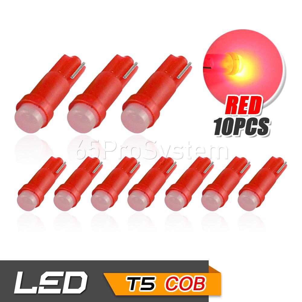 65Infinite (แพ๊ค 10 COB LED T5 สีแดง) 10 x T5 74 2721 37 1SMD LED มาตร ...