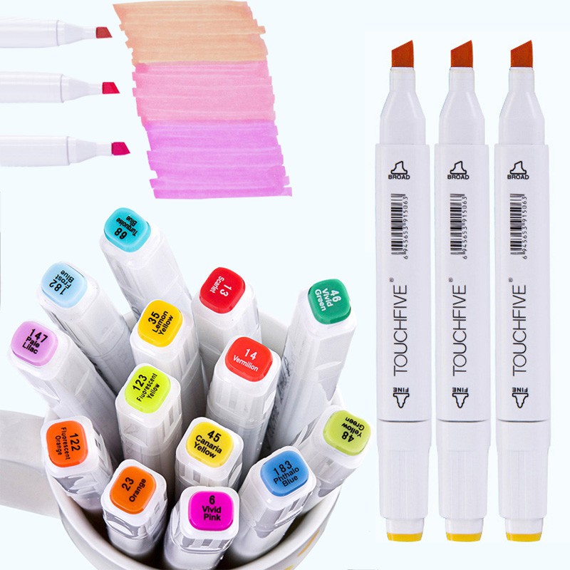 TouchFIVE Dual Brush Pen Sketching Kit Art Stationary Sketching Markers ...