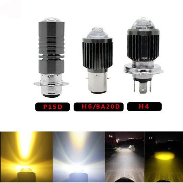 1PC 12-80V P15D LED H4 LED BA20D LED COB LED ไฟหน้ารถจักรยานยนต์สีขาวสี ...