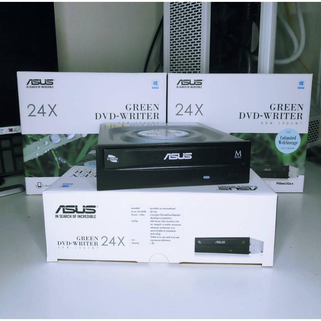 DVD-RW DVD-ROM DVD Drive สำหรับคอมพิวเตอร์ ASUS DRW-24D5TM (มือสองสภาพ ...