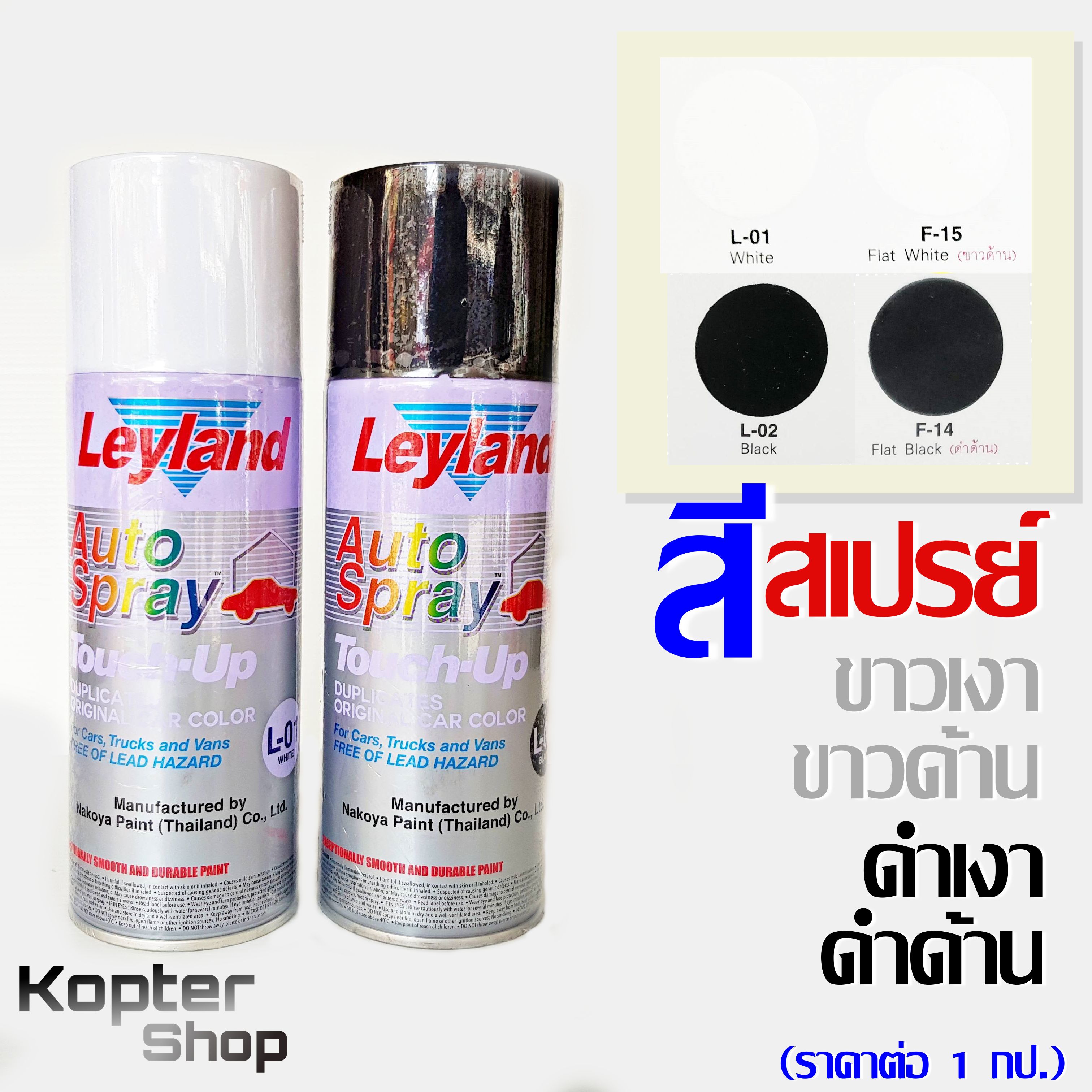 สีสเปรย์ ขาวเงา ขาวด้าน ดำเงา ดำด้าน สีพ่นรถ สีพ่นไม้ พ่นเหล็ก โลหะ ...