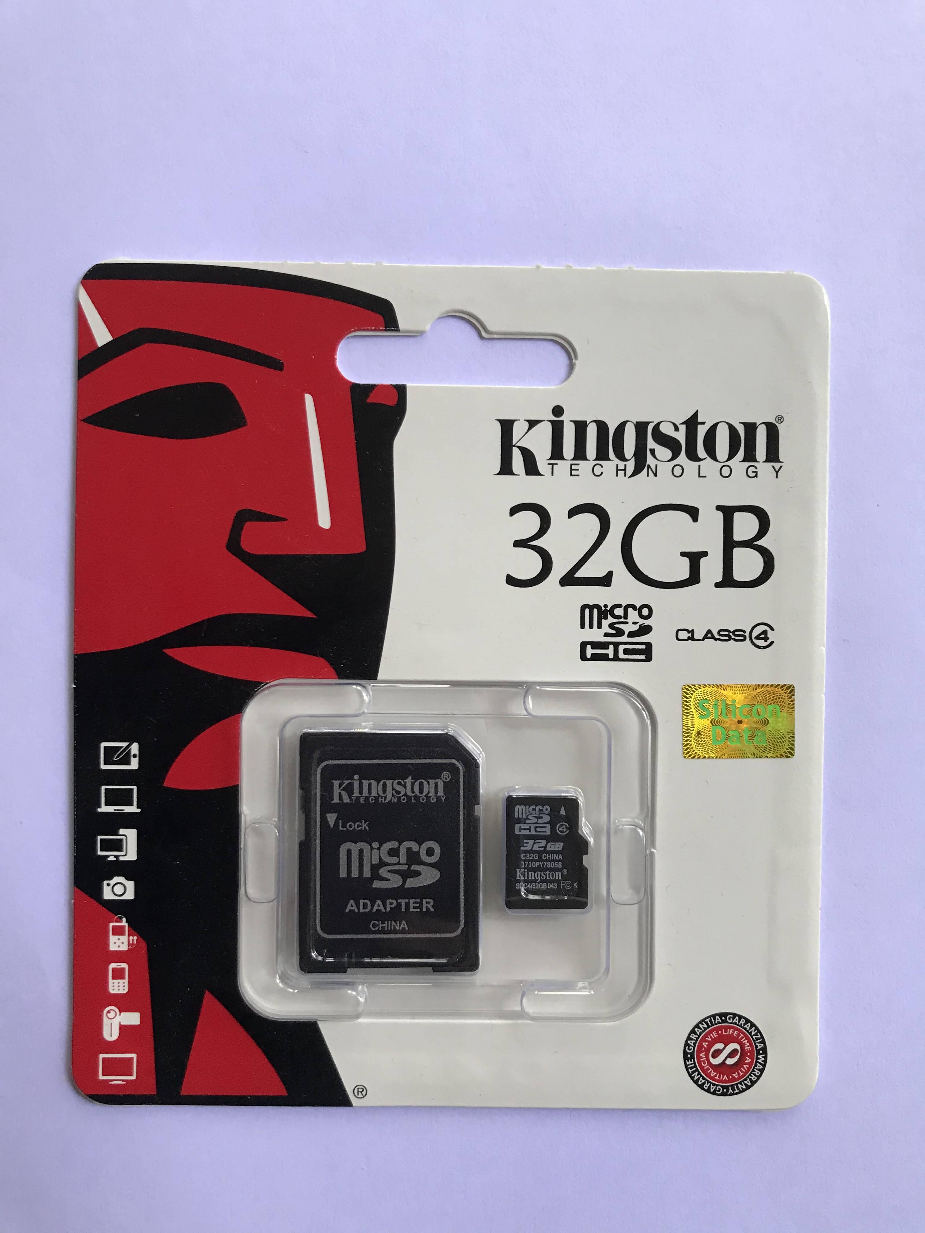 Kingston Memory Micro SD Card Class 4 32GB with Adapter - Gateway ...