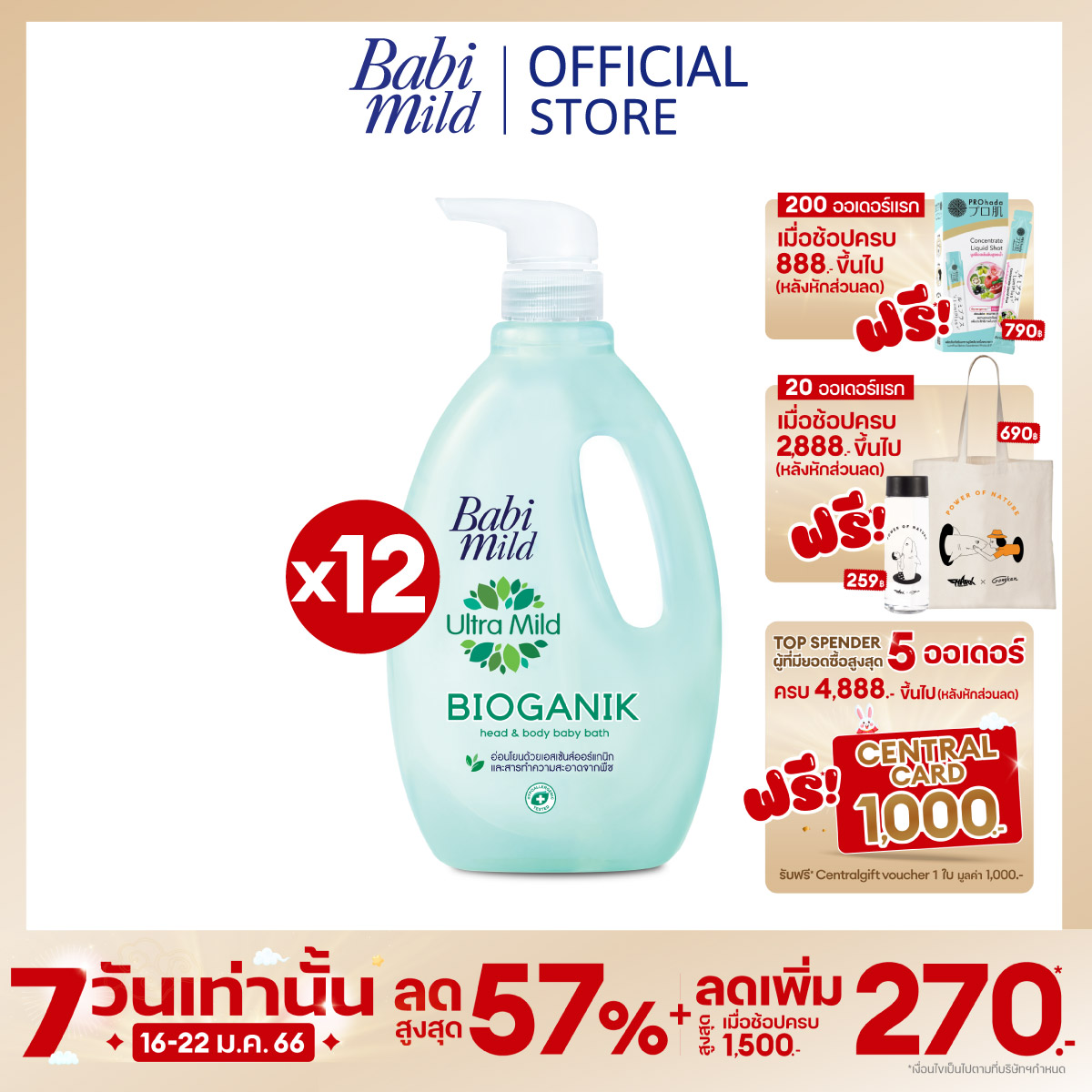 แป้งเด็กเบบี้มายด์ Babi mild Ultra mild Bioganik เบบี้มายด์ ไบโอแกนิค ...