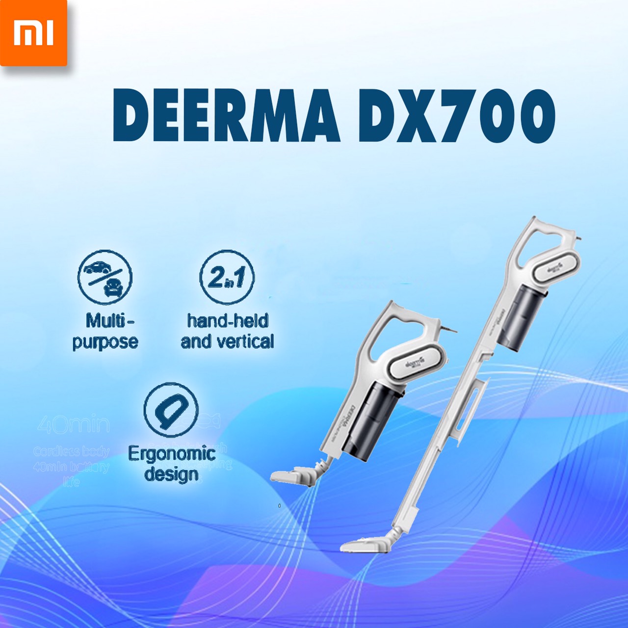 Deerma DX700 เครื่องดูดฝุ่นแบบด้ามจับพลังดูดสูง น้ำหนักเบา - xin168 ...