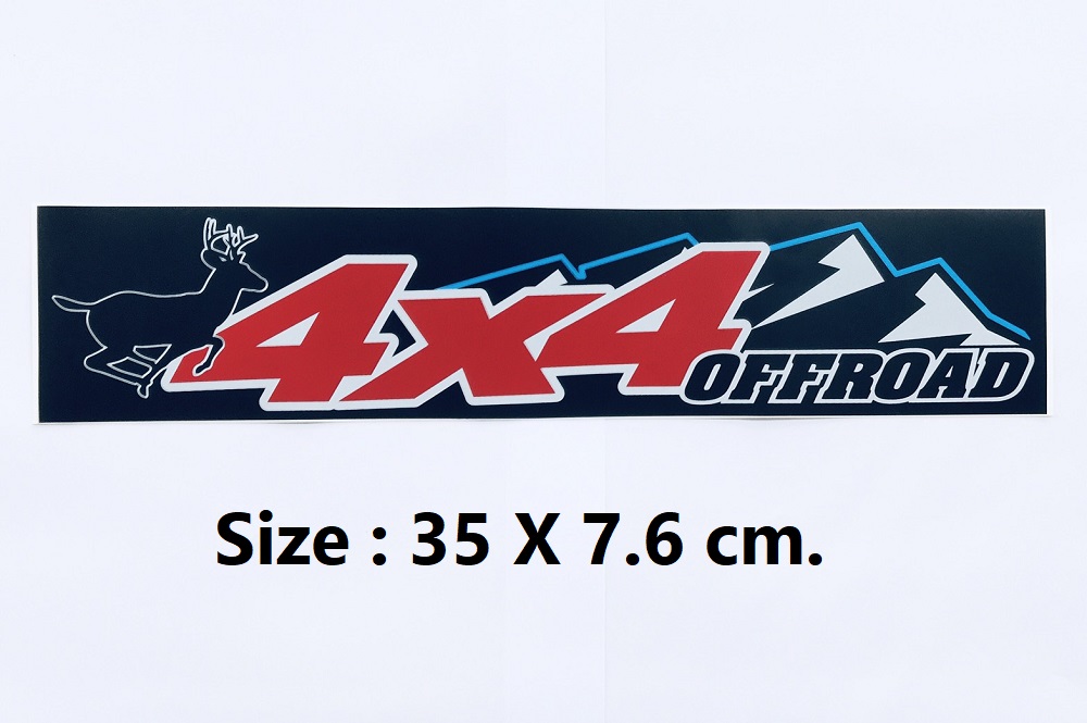 สติ๊กเกอร์ 4x4 off road 4wd สติกเกอร์ 4ชิ้น PVC + Foil Stickers 3D ตัว ...