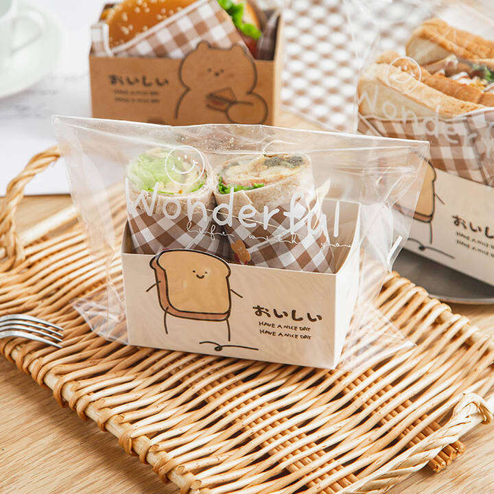 Popular Online Sandwich Packaging Box Thick Egg Toast Box Paper Korean ...