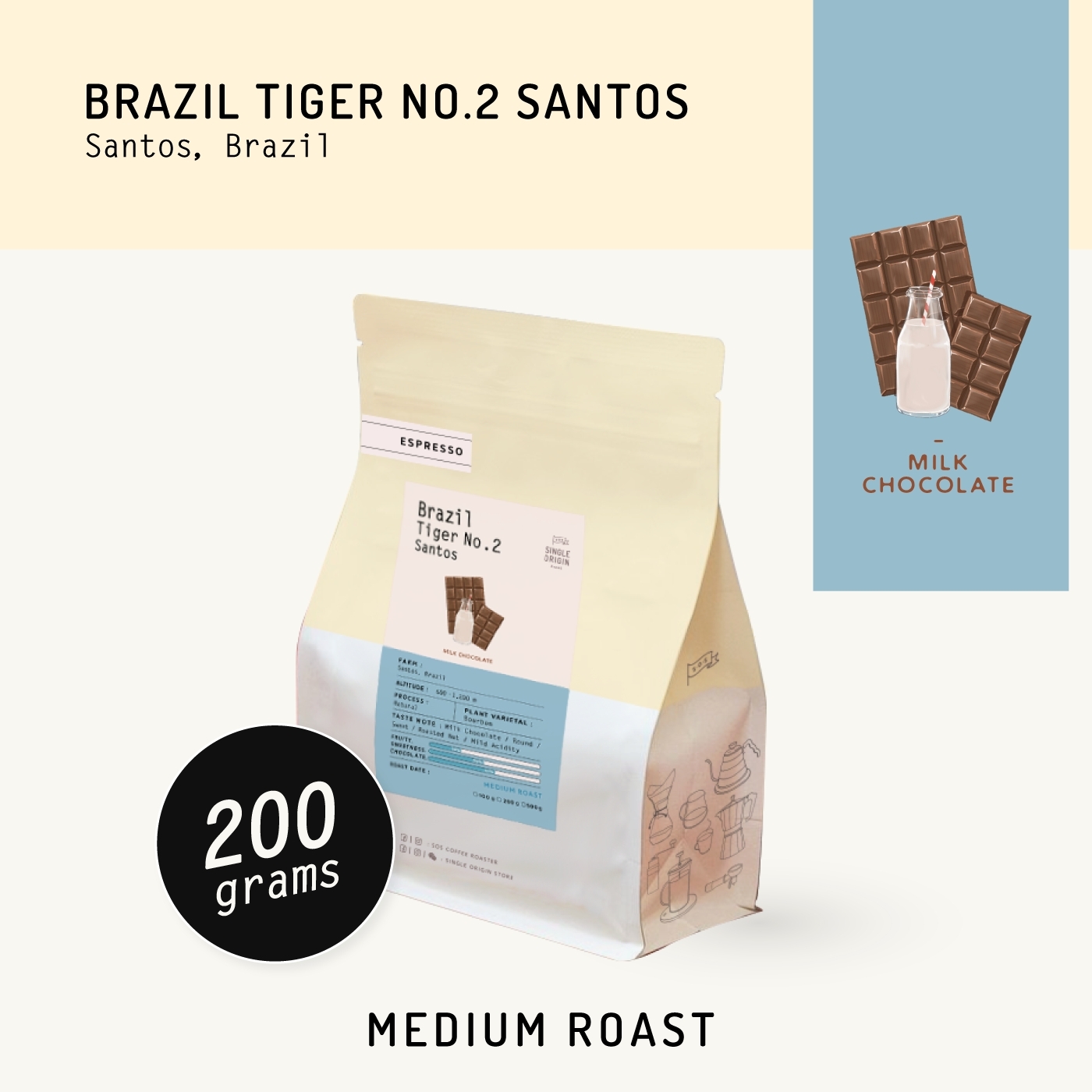 Brazil Tiger No.2 Santos (Specialty Coffee) - Single.Origin.Store ...