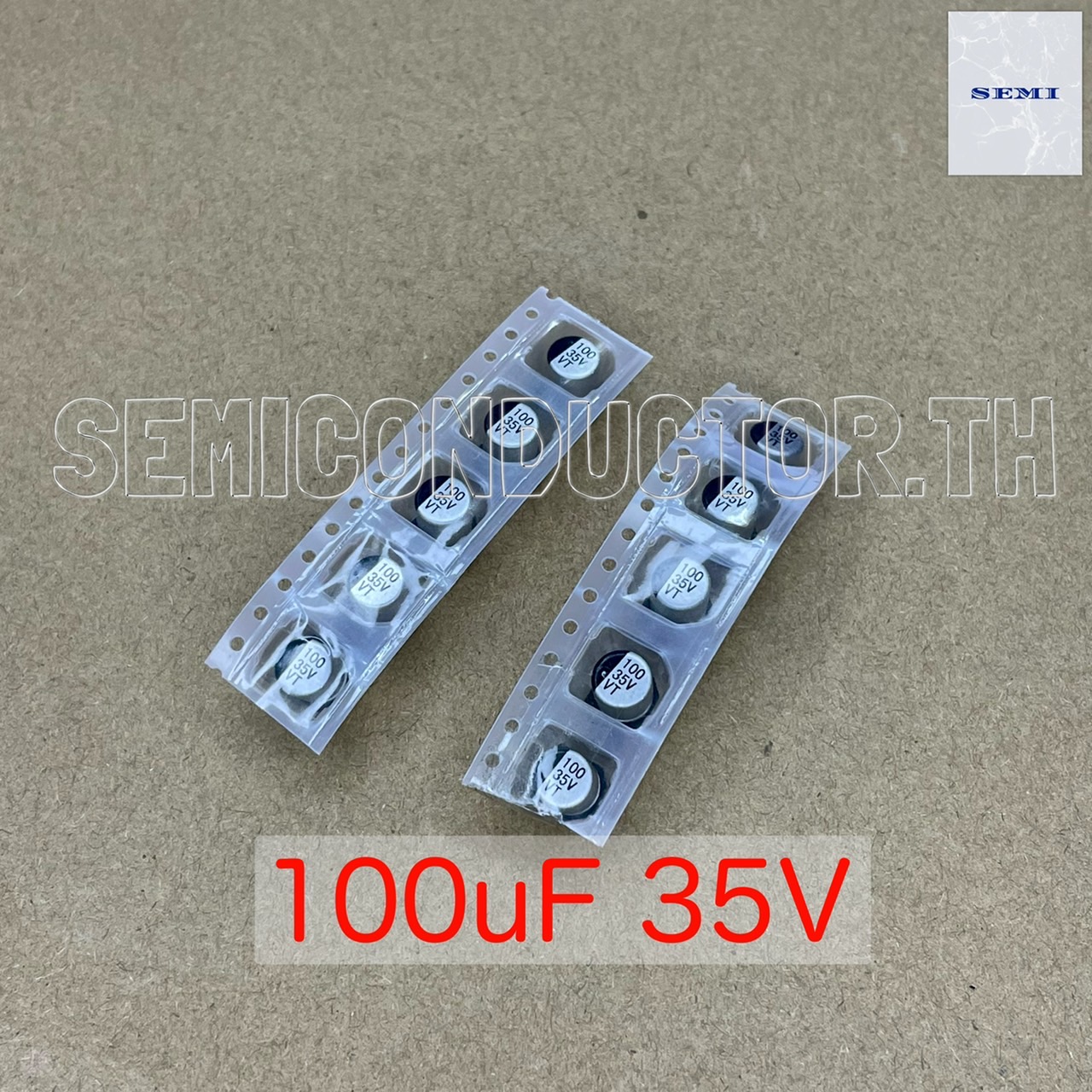 10ตัว C 100uF 16V 35V 50V VT UT SMD Electrolytic Capacitor ตัวเก็บประจุ ...