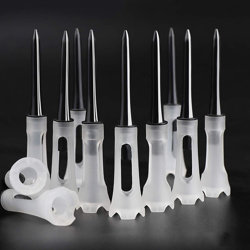 50Pcs Golf Tee Double Layer Plastic Ball Tee Soft Low Resistance Golf ...