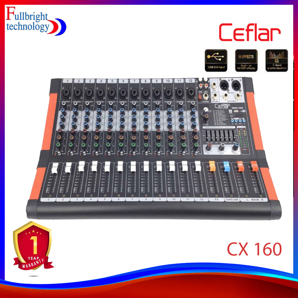 Channel Mixer Ceflar CX 40/60/80/120/160 มิกเซอร์ สามารถต่อบูลทูธ USB รับประกัน1ป๊ | Lazada.co.th