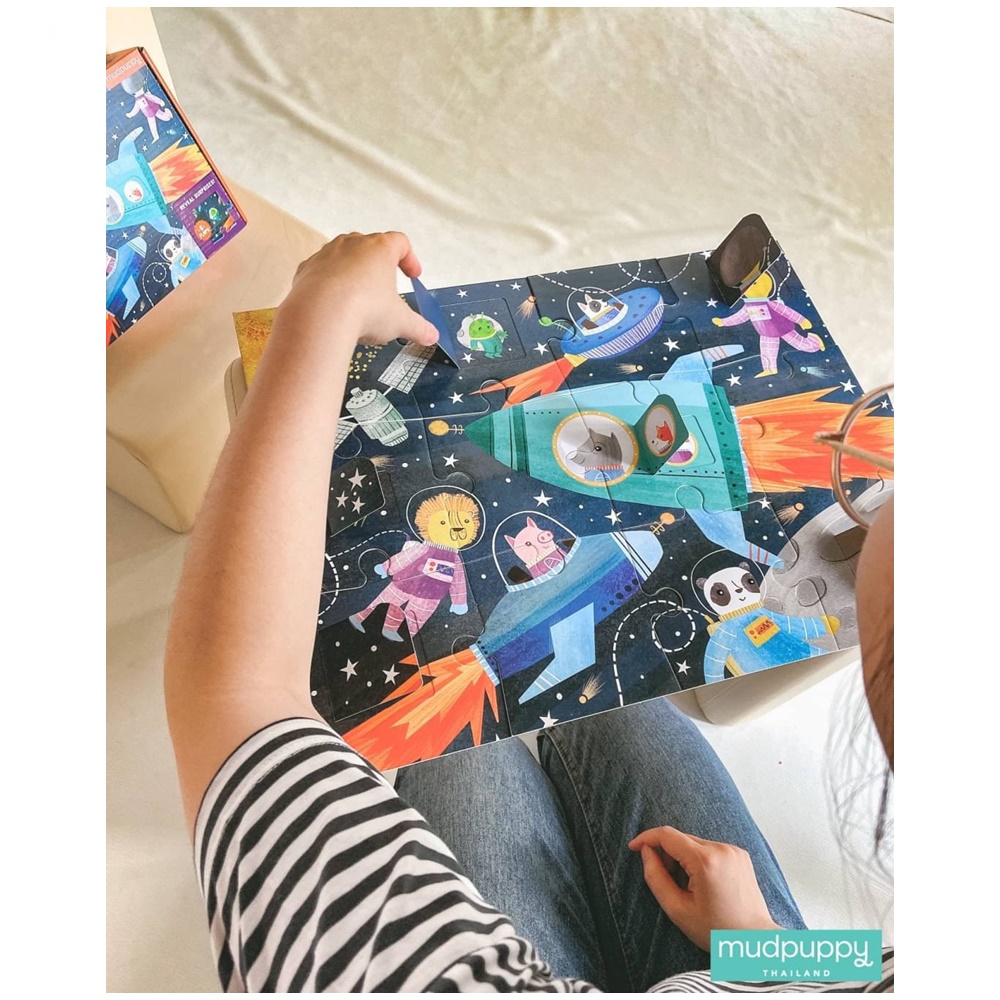 Mudpuppy – Blast Off! Lift the Flap Puzzle - TOYBIES - ThaiPick