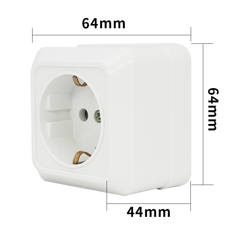 【CW】 EU Schuko (Type F) Surface Wall Mount Power Socket Outlet Max AC ...