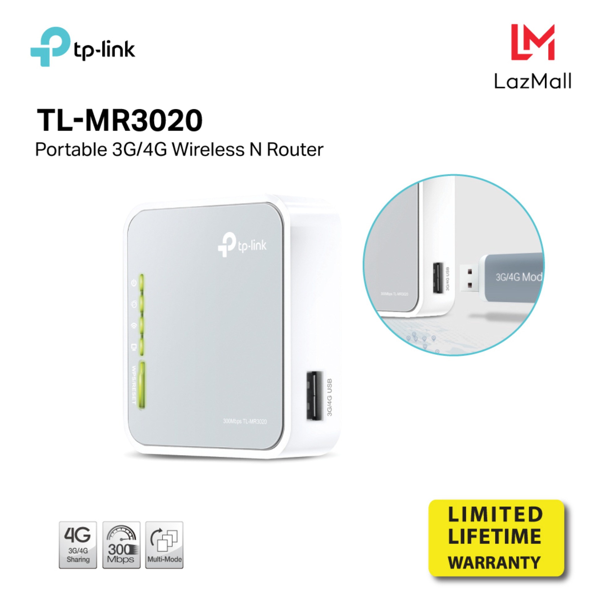 TP-Link TL-MR3020 Portable 3G/4G Wireless Router N150 Router, AP, WISP ...