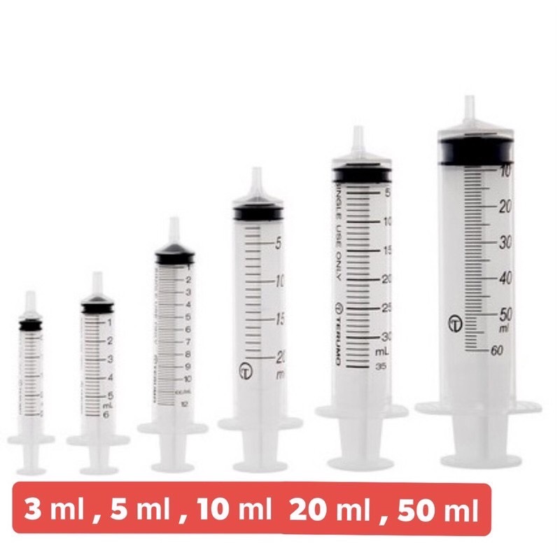 กระบอกฉีดยา ไม่มีเข็ม Nipro Syringe 3 ml / 5ml / 10 ml / 20 ml และ 50 ml without needle | Lazada ...