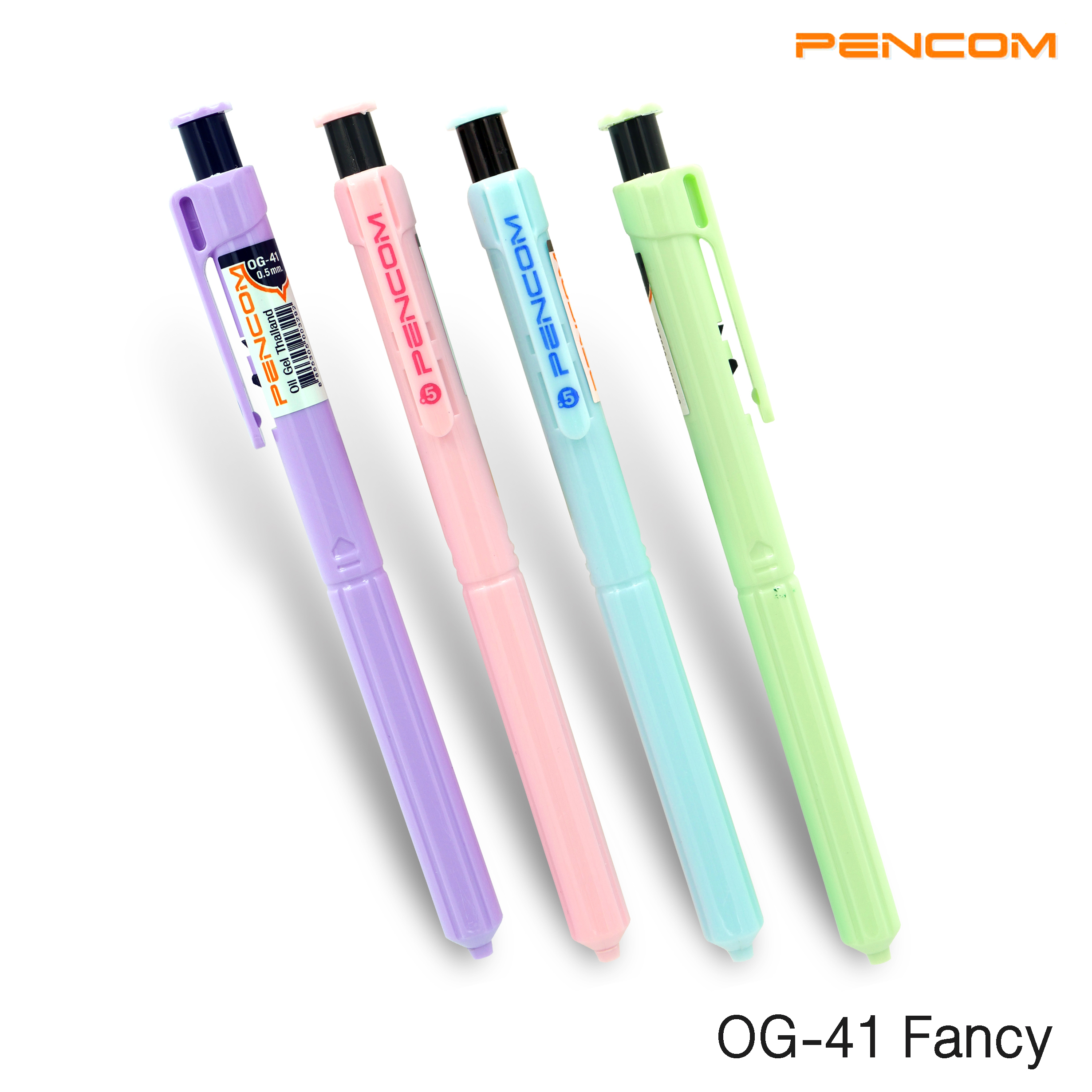 Pencom OG41-FANCY ปากกาหมึกน้ำมันแบบกดหมึกน้ำเงิน - Pencom_stationery - ThaiPick